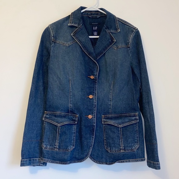 GAP | Jackets & Coats | Vintage Gap Denim Blazer Jacket | Poshmark